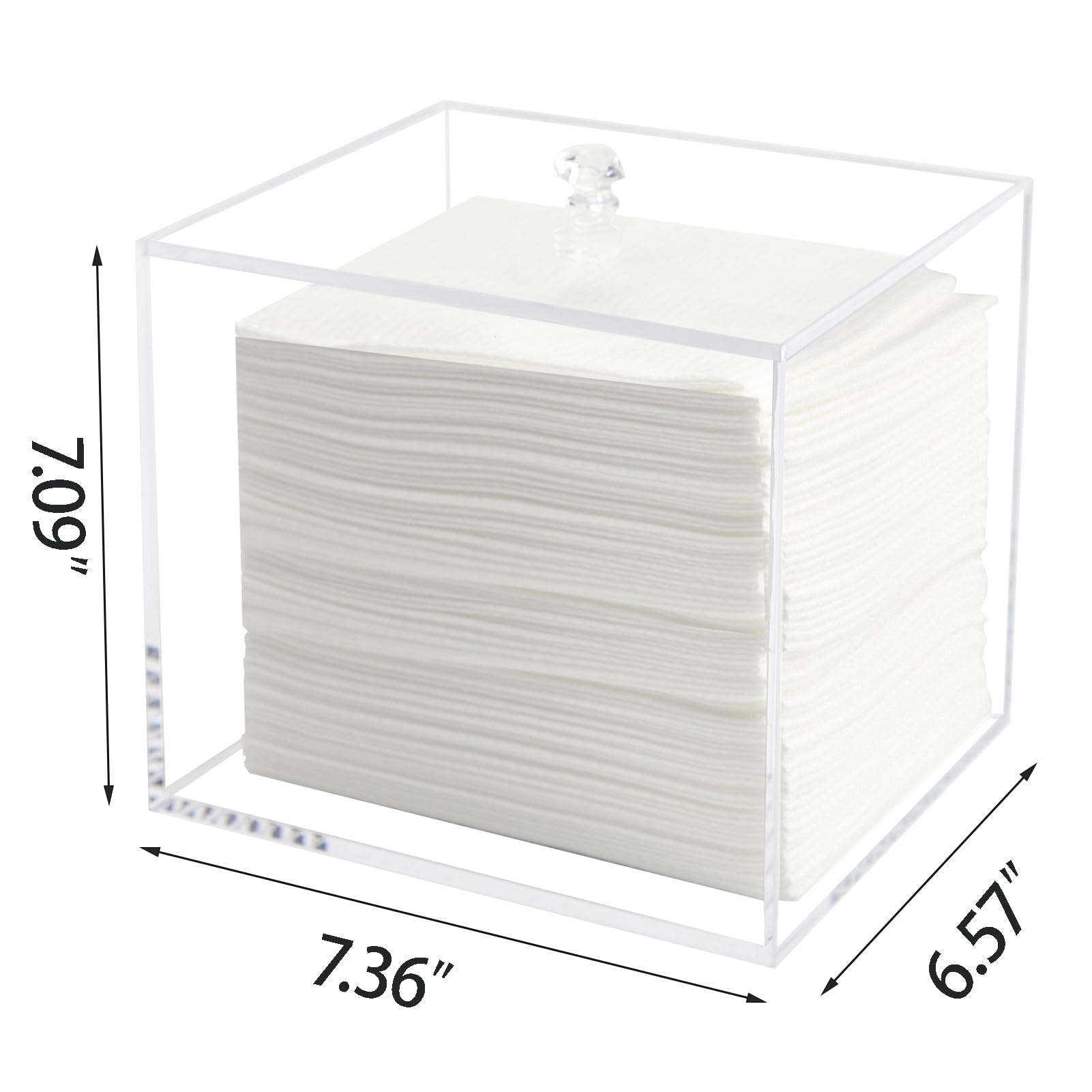 Snapklik.com : Face Towel Box, Acrylic Facial Disposable Towelettes ...