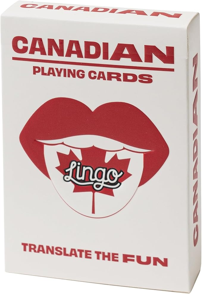 Amazon.com: Canadian Lingo Playing Cards | Travel Flashcards | Learn ...
