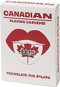 Amazon.com: Canadian Lingo Playing Cards | Travel Flashcards | Learn ...
