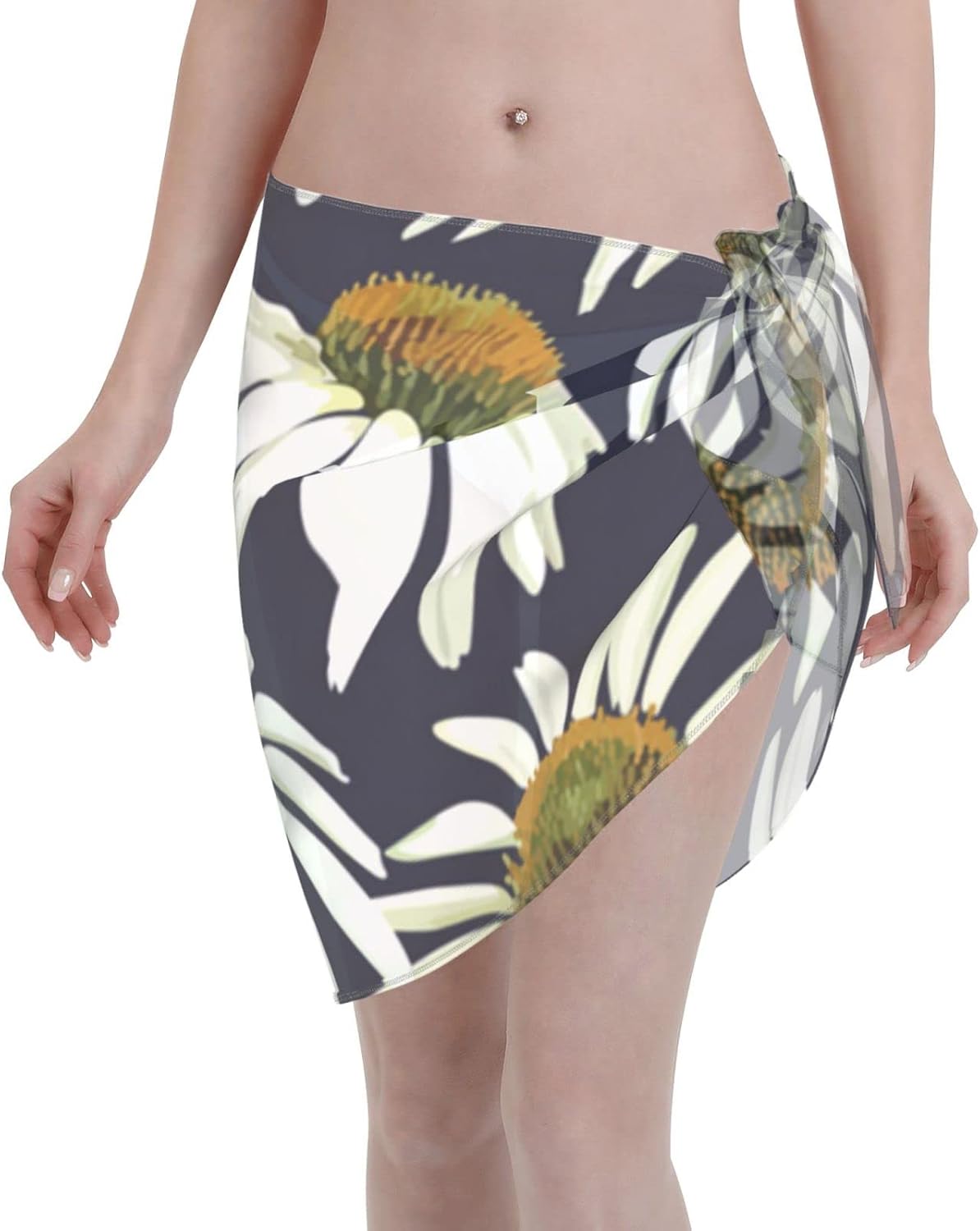 Amazon.com: Lightweight Beach Wraps Abstract Flower Floral Daisy Art ...