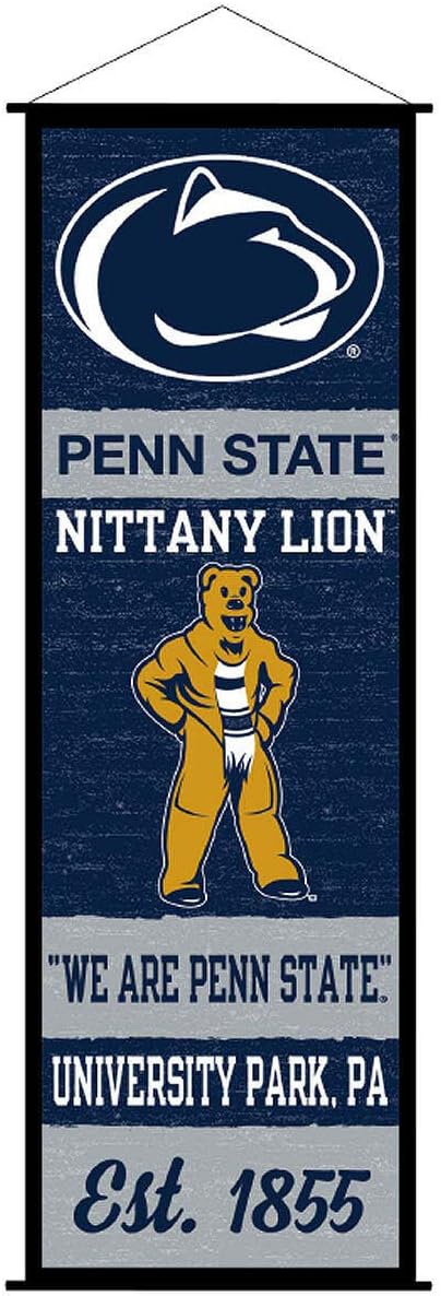 Amazon.com : Penn State Nittany Lions Banner and Scroll Sign : Sports ...
