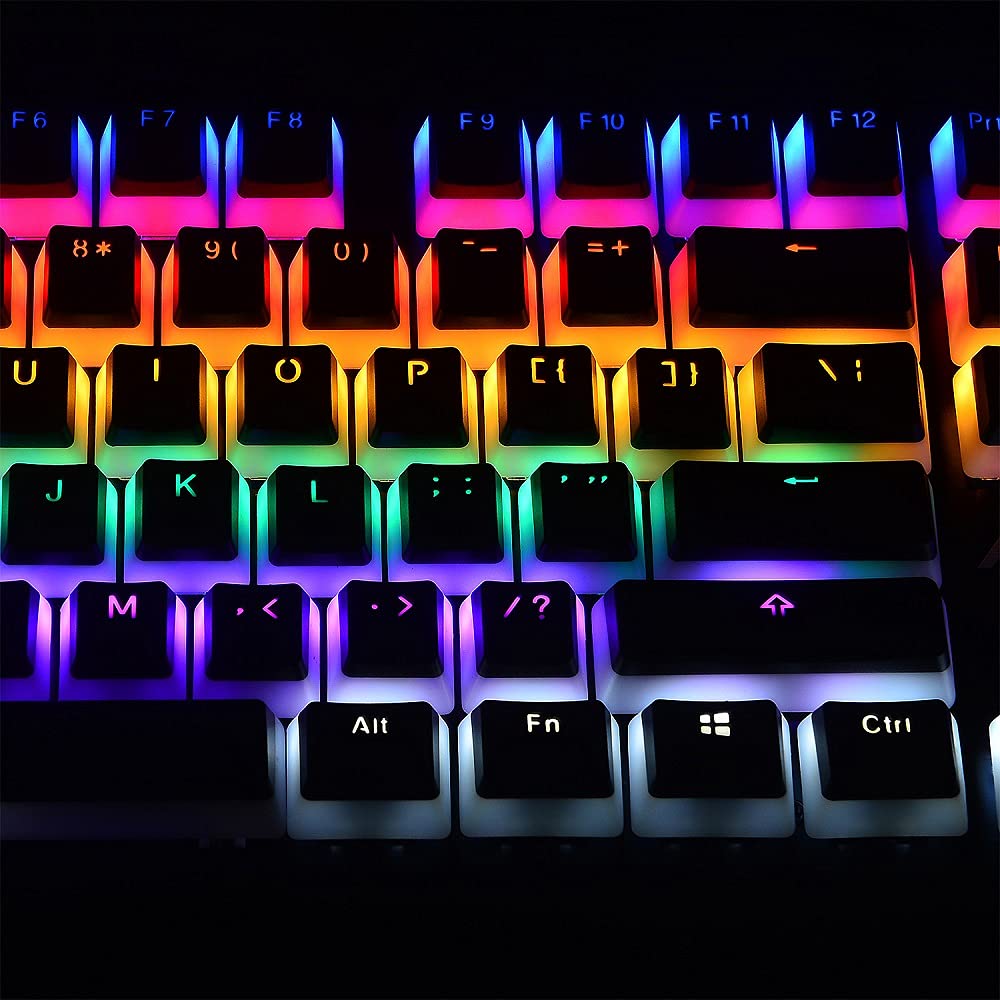 Buy Bossi Pudding Keycaps | Double Shot PBT Backlit Keycap Set for ...