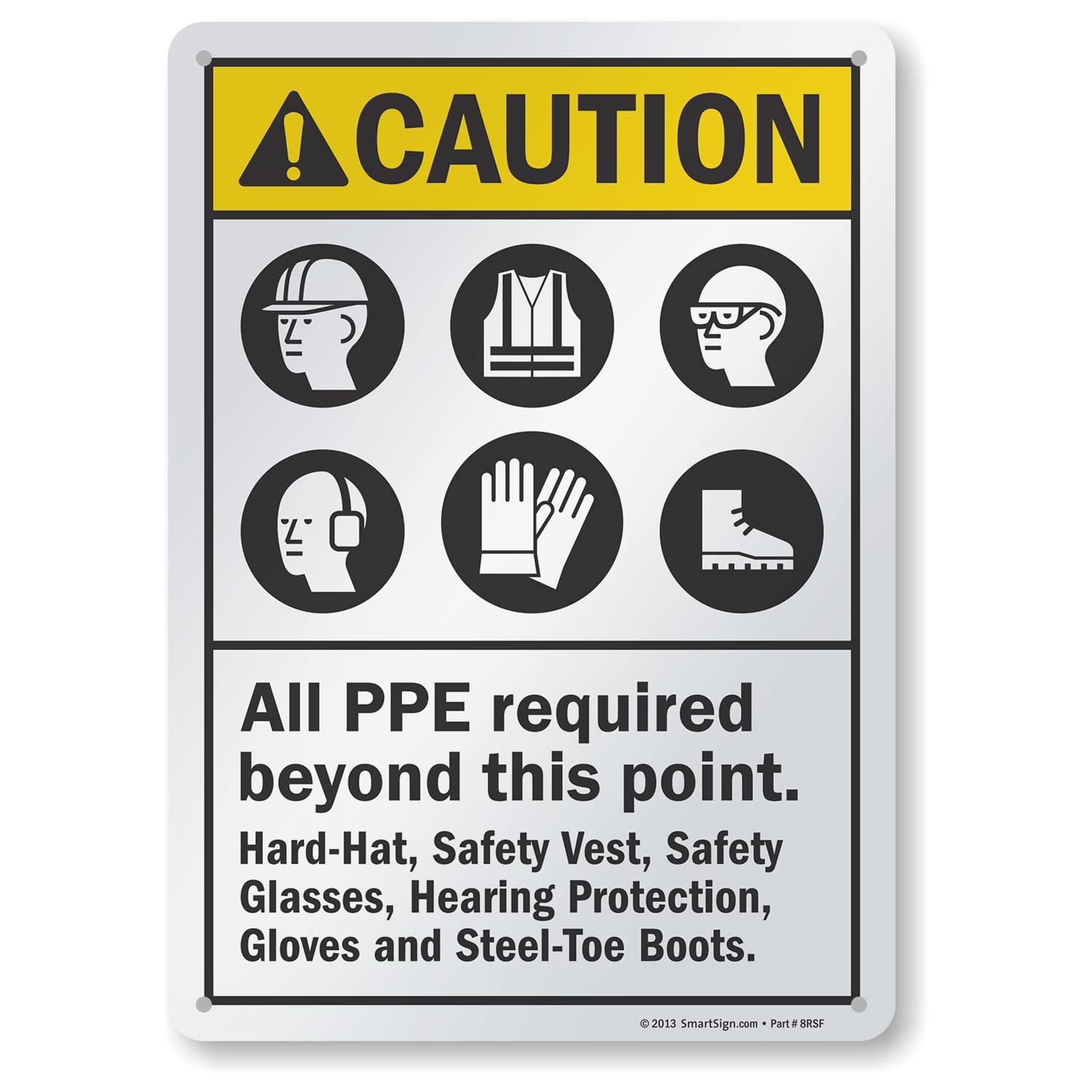 Compulsory Ppe Signage PPE MUST BE WORN ON THIS SITE SIGN Mandatory