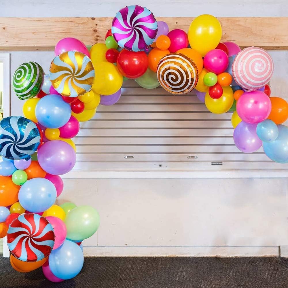 Amazon.com: GIHOO Sweet Candy Balloon Garland Arch Kit, 90pcs 18inch ...