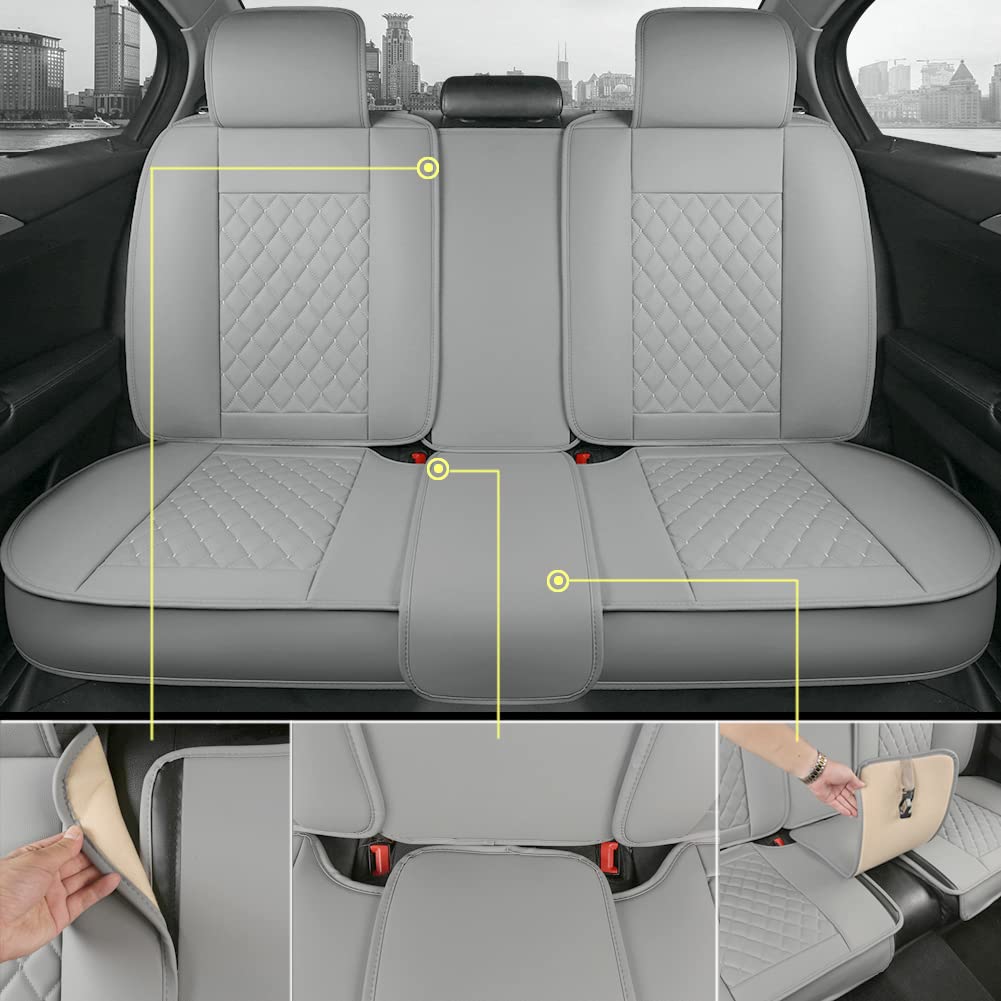 Snapklik.com : GIANT PANDA Rear Bench Car Seat Cover Fit Most Sedans ...
