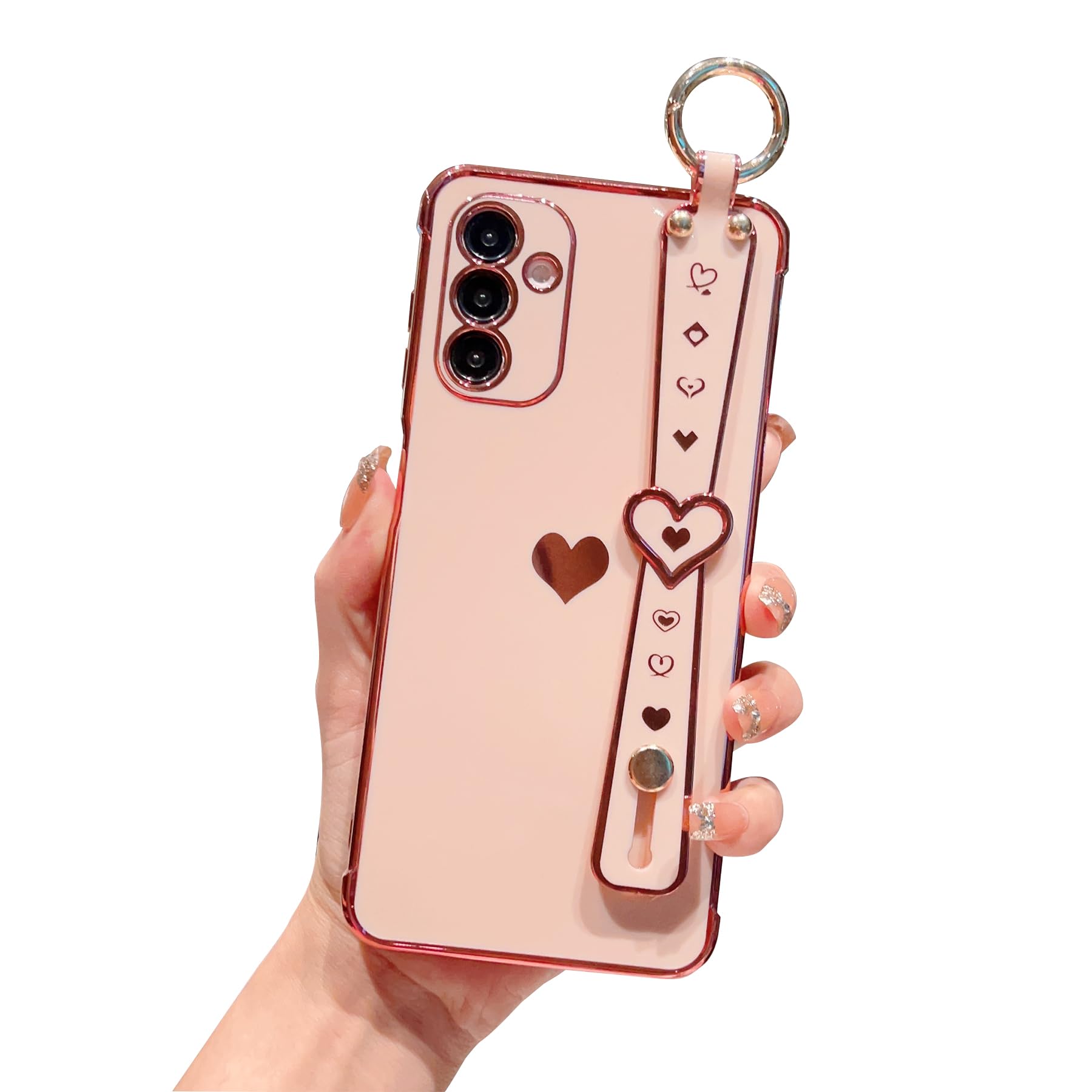 Amazon.com: DEFBSC Compatible with Samsung Galaxy A14 5G Case, Electroplated Edge Love Heart ...