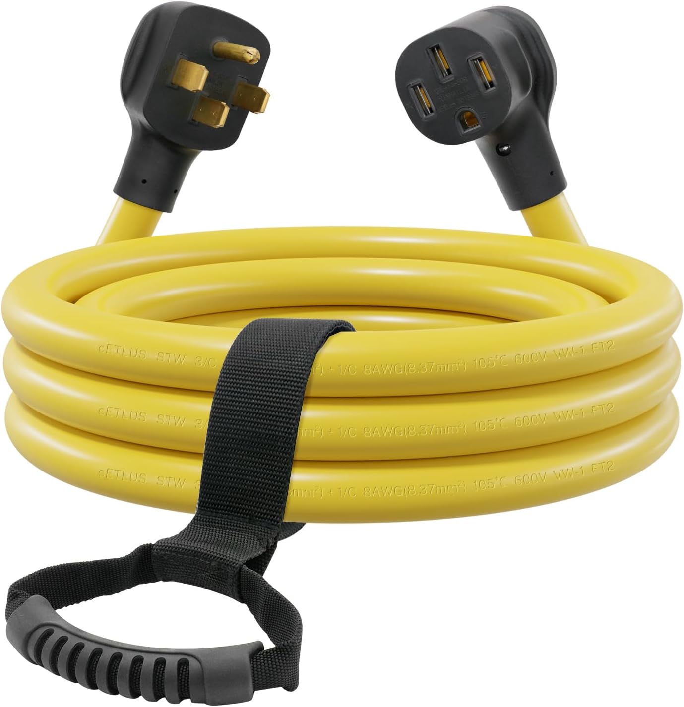 Amazon.com: VEVOR 50 Amp RV Extension Cord, 15 ft, Heavy Duty STW 6/3+8 ...