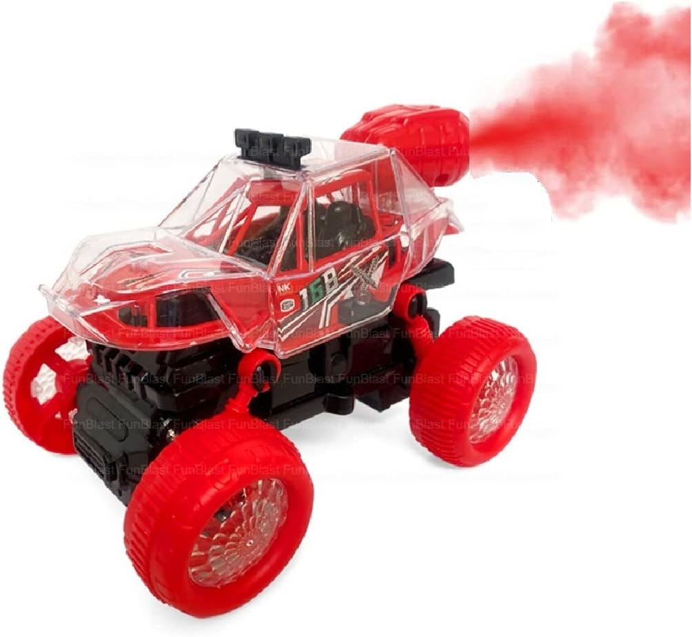 FunBlast Stunt Car Toy for Kids - Stunt Spray Car with 3D Flashing ...