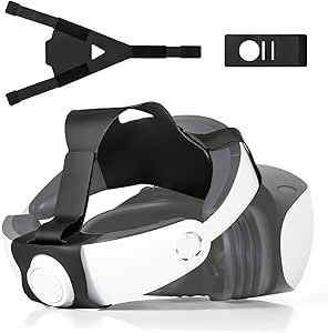 Amazon.com: KEOBSHPE Adjustable PU Head Strap for PS VR2, Upgrade ...