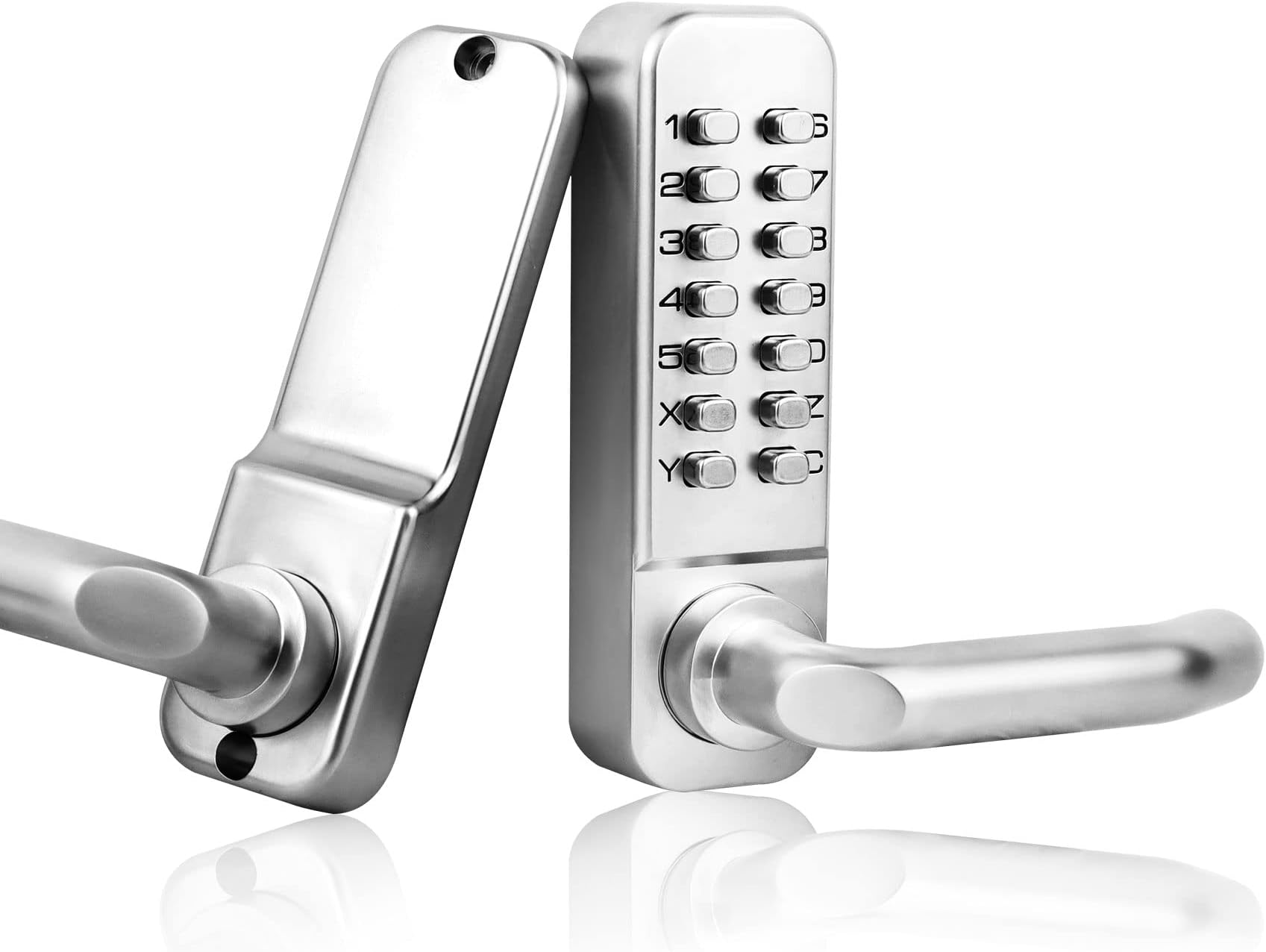 Mutex MX500 Mechanical Push Button Keypad Lock, 2 3/8" Backset Latch ...