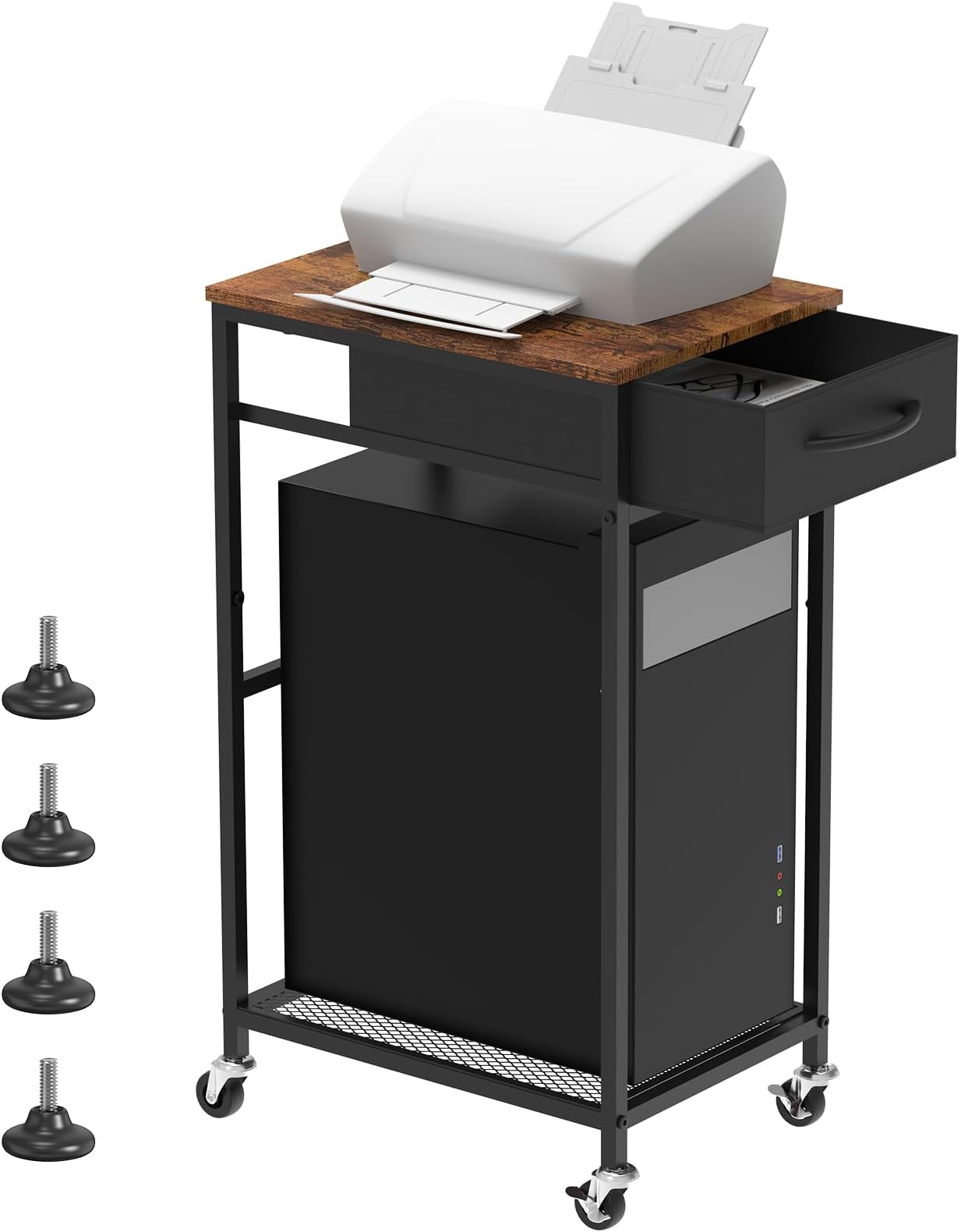 Amazon.com: fusehome Computer Tower Stand, 2-Tier CPU Stand with ...