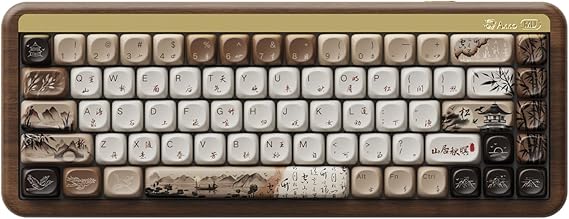 Amazon.com: Akko Mechanical Gaming Keyboard with Walnut Wooden Case ...