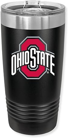 Amazon.com | Ohio State University 20oz Stainless Steel Double Walled ...