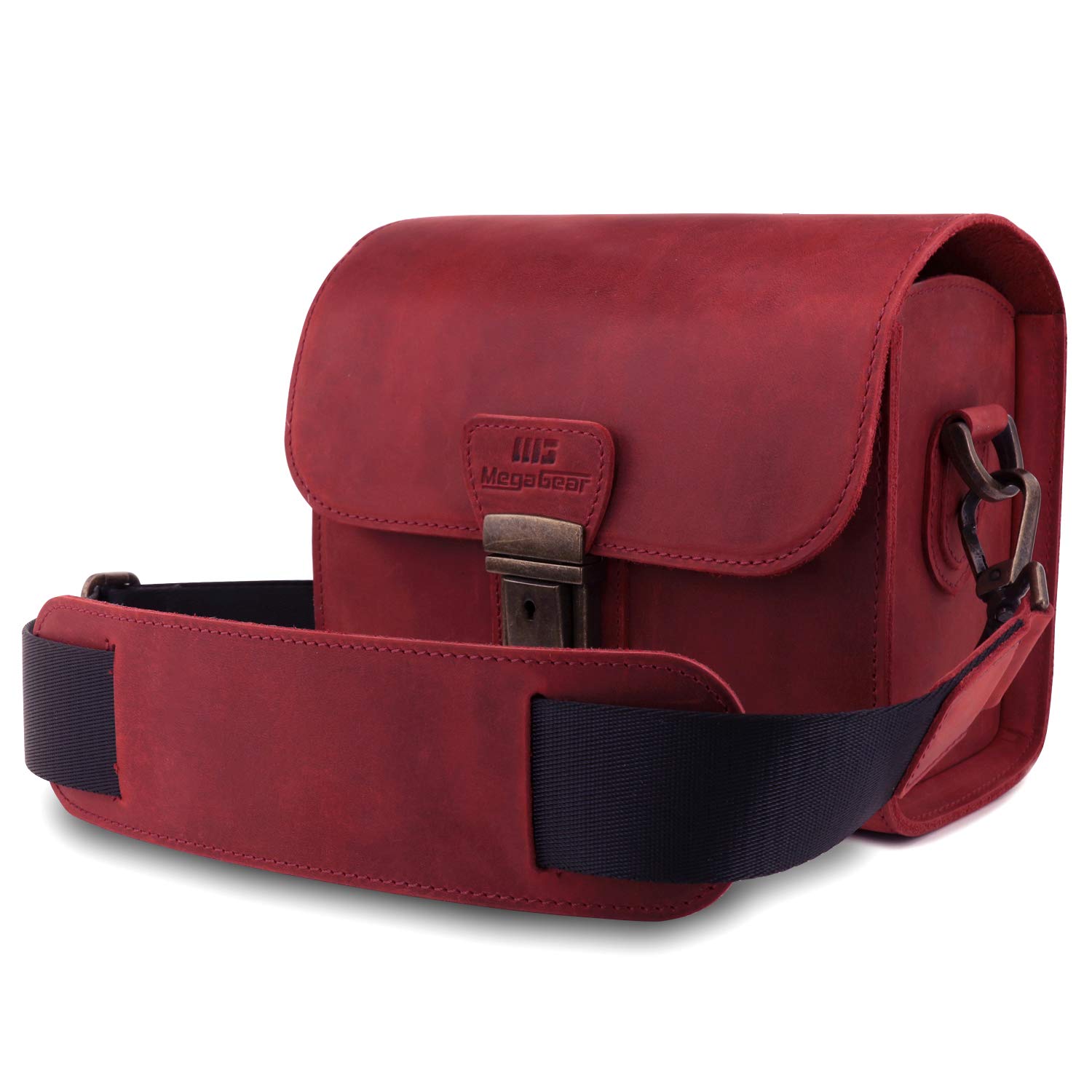 Amazon.com: MegaGear Pebble MG1722 Genuine Leather Camera Messenger Bag ...