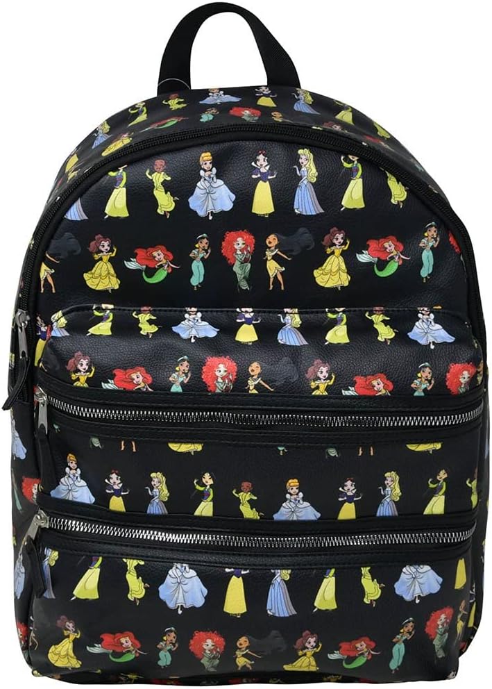 Amazon.com: Disney Princess 16" PU Leather Deluxe Backpack- TPRM ...