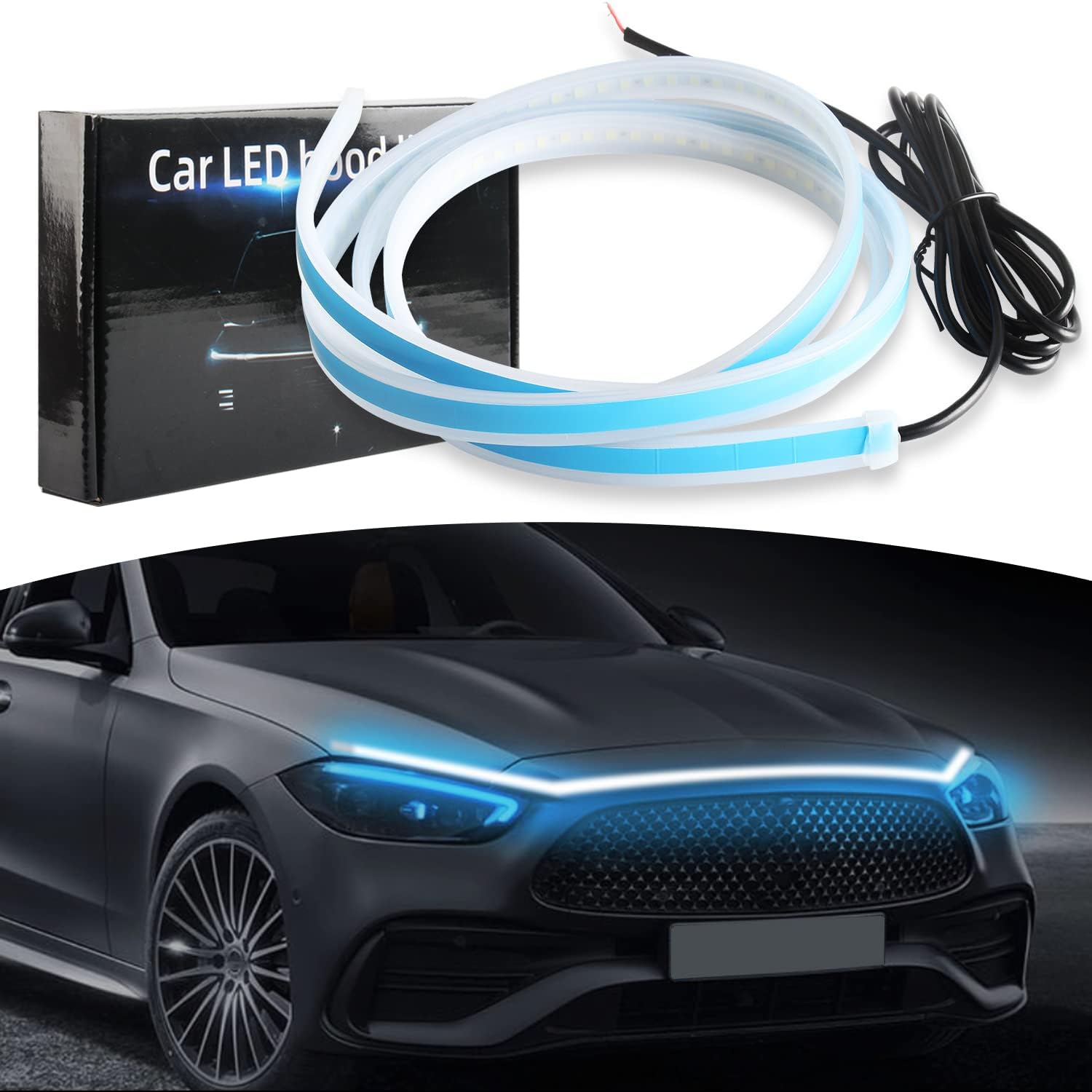 Amazon.com: HIPOPY 2 Pcs LED Turn Signal Strip Light, Flexible ...