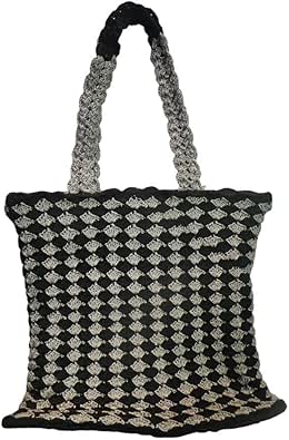 Bhamini Women's Croeso Hand Knit Ethnic Bag Black: Handbags: Amazon.com