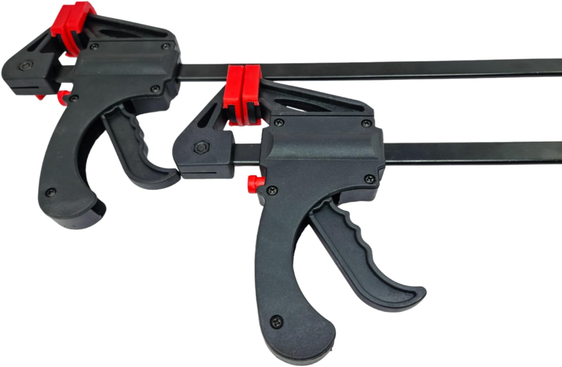 2 x 450mm 18" Wood Working F Clamp Bar Clamps Grip Ratchet Quick ...