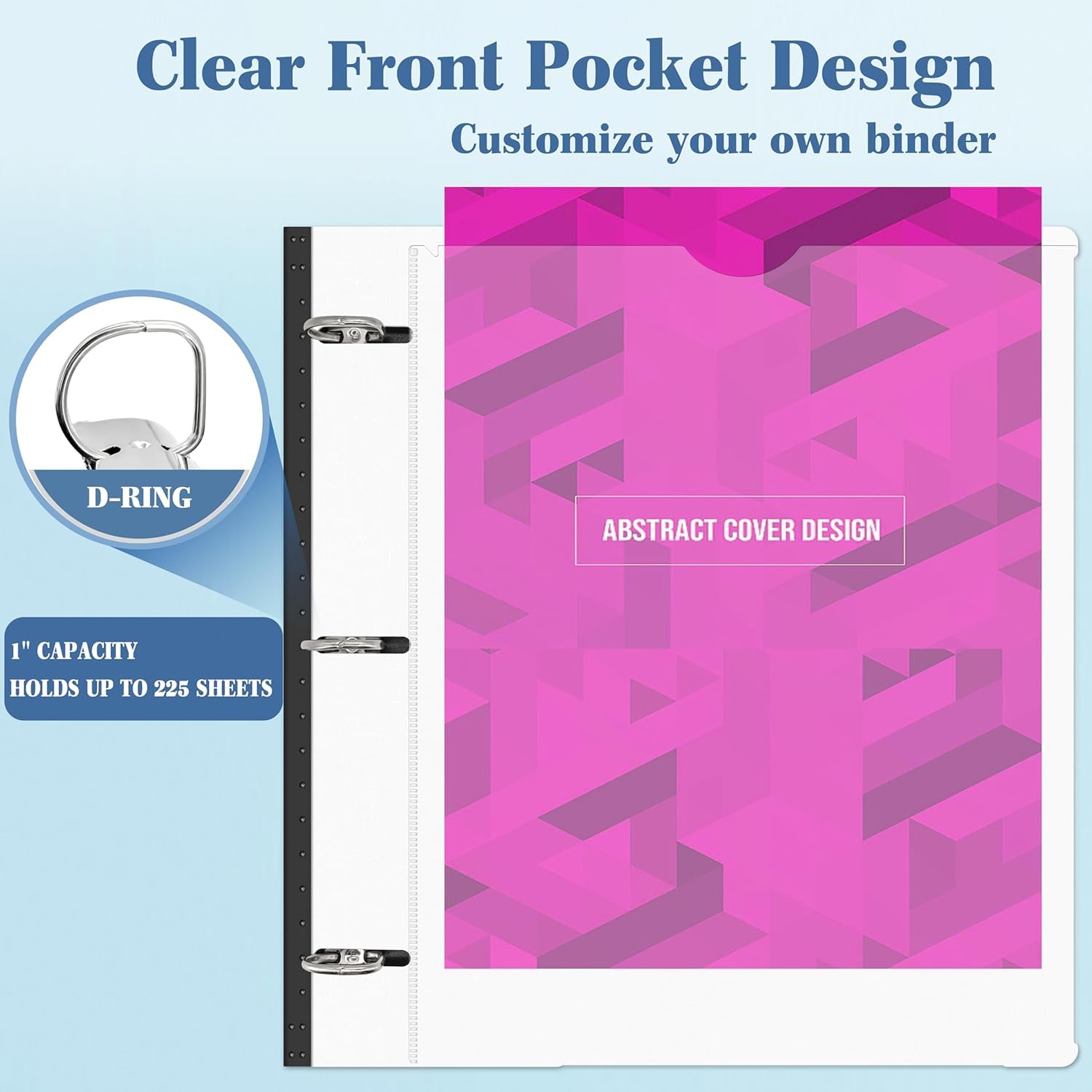 Snapklik.com : INFUN 1 Inch Telescoping 3 Ring Binder -12 PCS-White ...