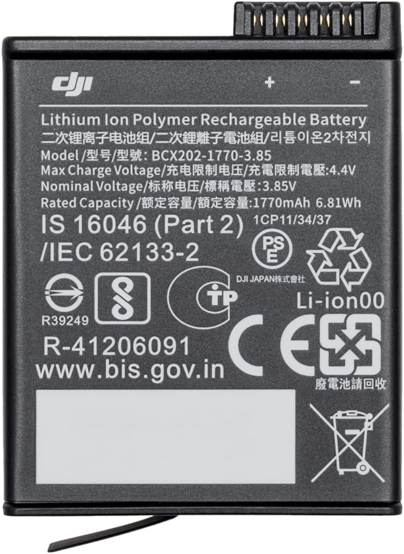 Amazon.com : DJI Osmo Action Extreme Battery Plus (1950 mAh) : Electronics