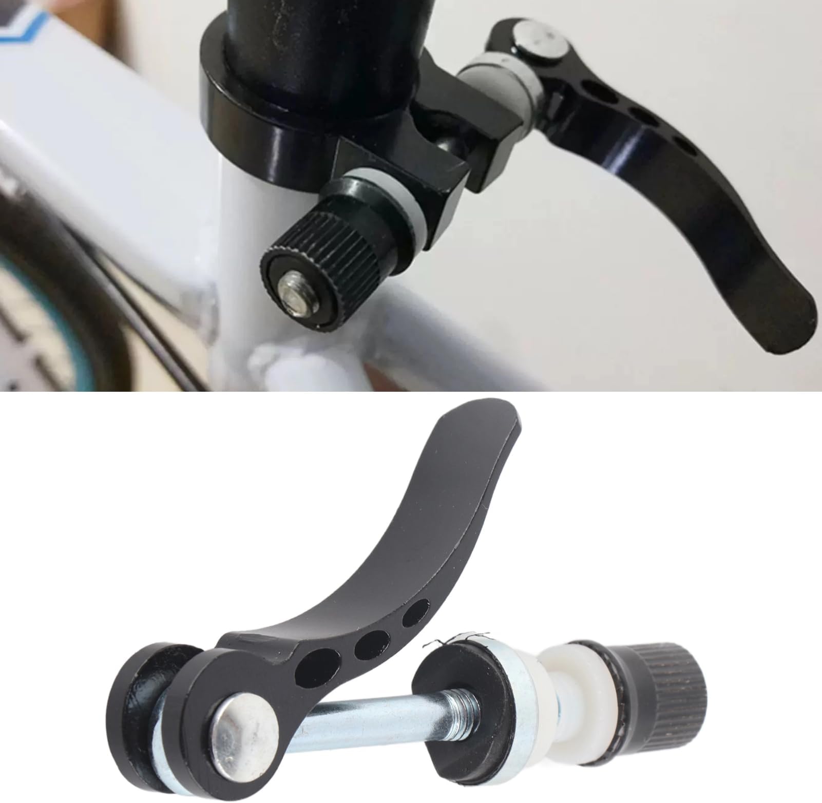 2 Pcs Aluminum Alloy Bicycle Seatpost Clamp Bike Seat Clamp Skewer Bolt ...