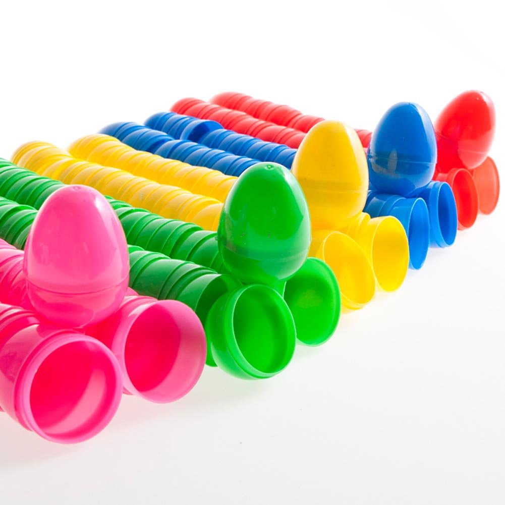 Amazon.com: 100 Multicolor Hinged Plastic Easter Eggs : Toys & Games
