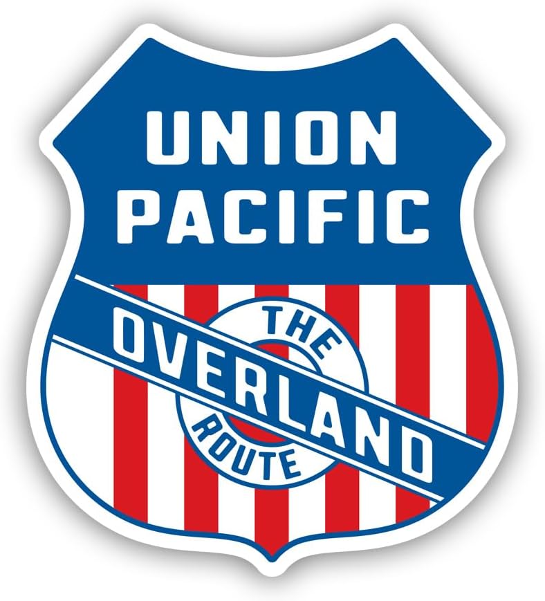 Amazon.com: fagraphix Union Pacific Overland Rail Road Sign Sticker ...