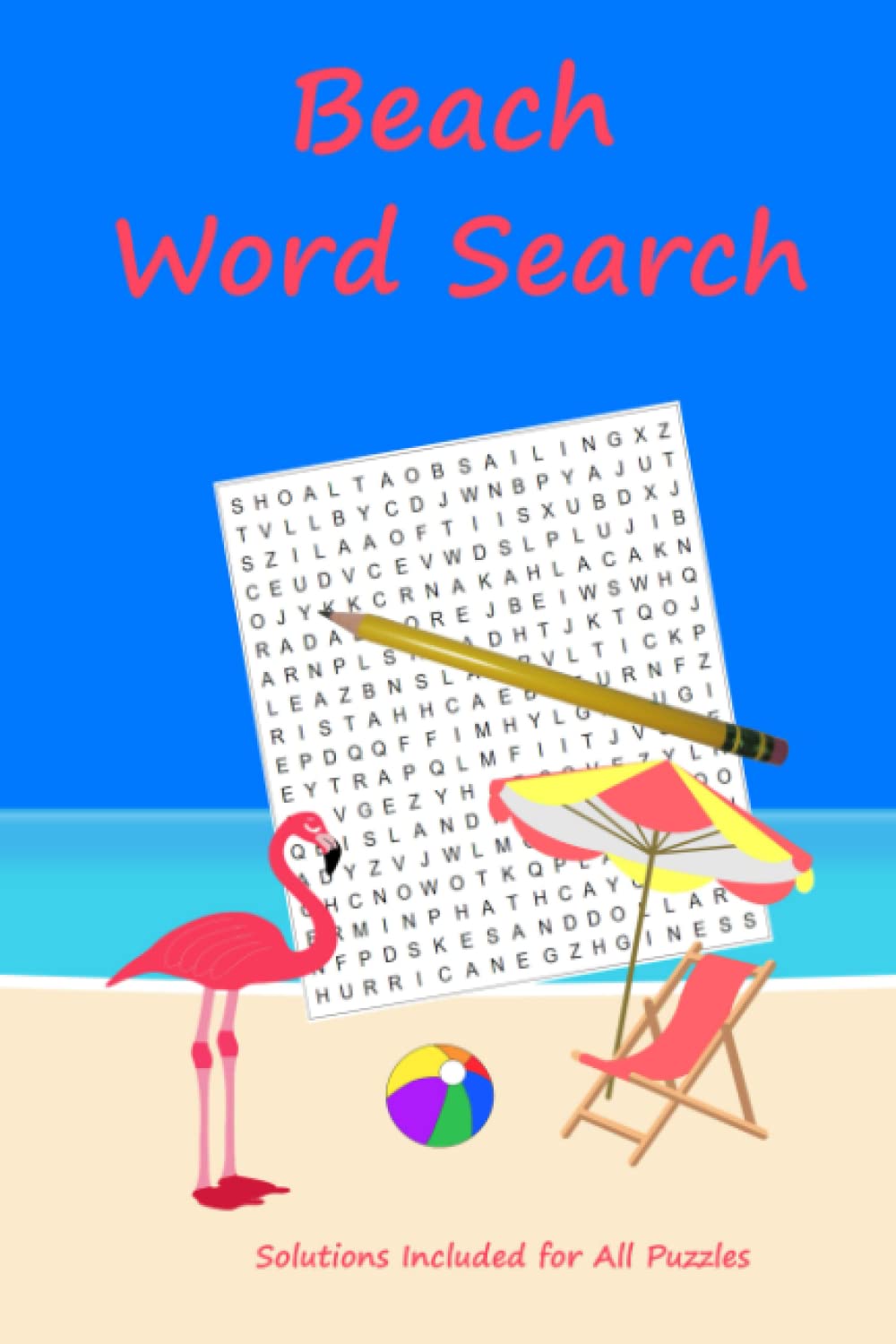 Beach Word Search: Beach and Summer Vacation Themed Word Search Puzzle ...