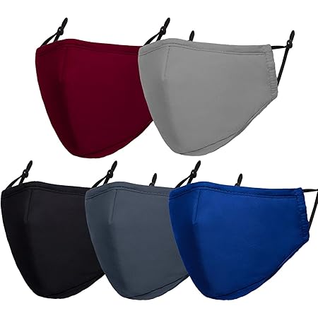 Amazon.com: PAGE ONE Reusable Cloth Face Masks Washable Adjustable ...