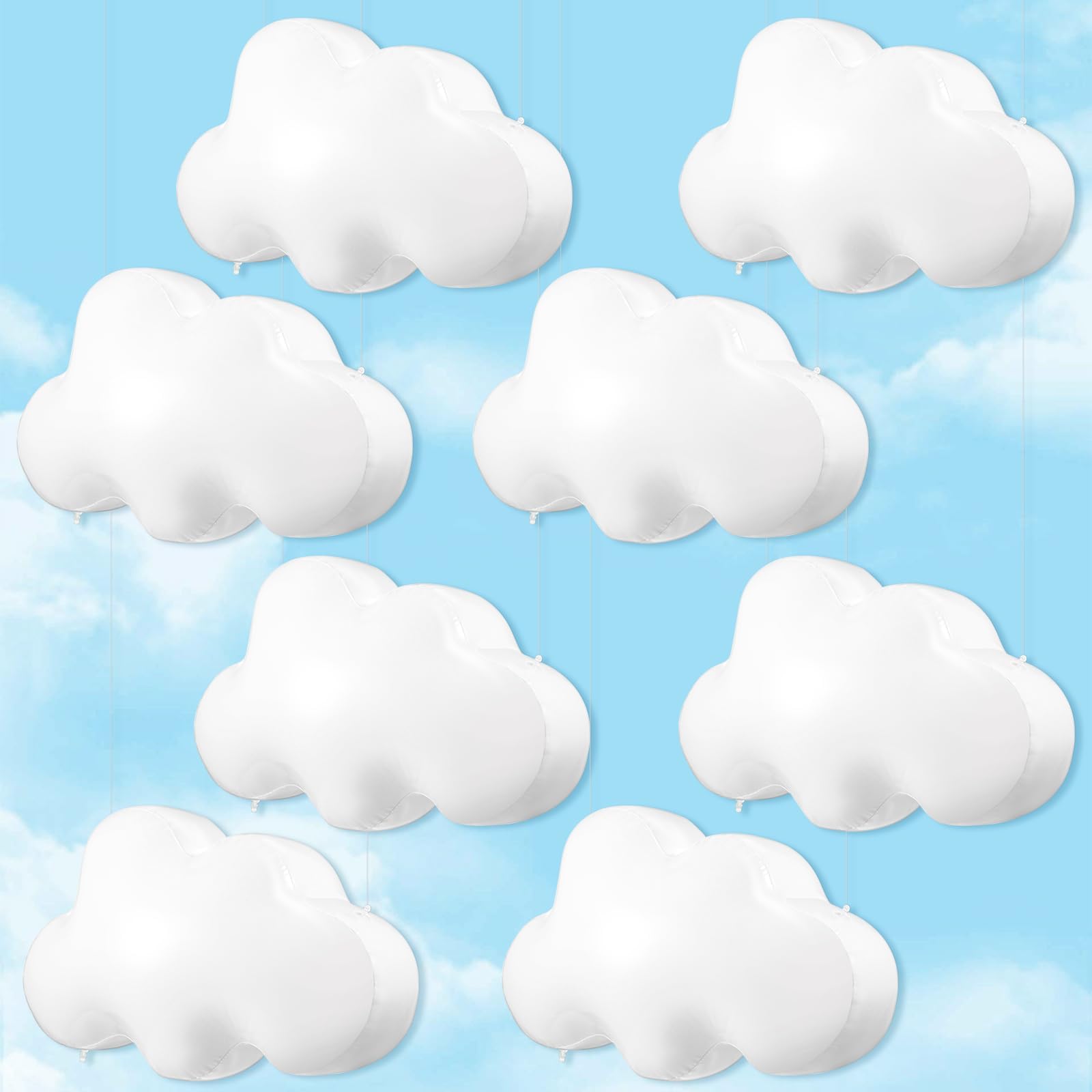 Amazon.com: 8 PCS White Cloud Inflatable Decoration 20 Inch Large Cloud ...