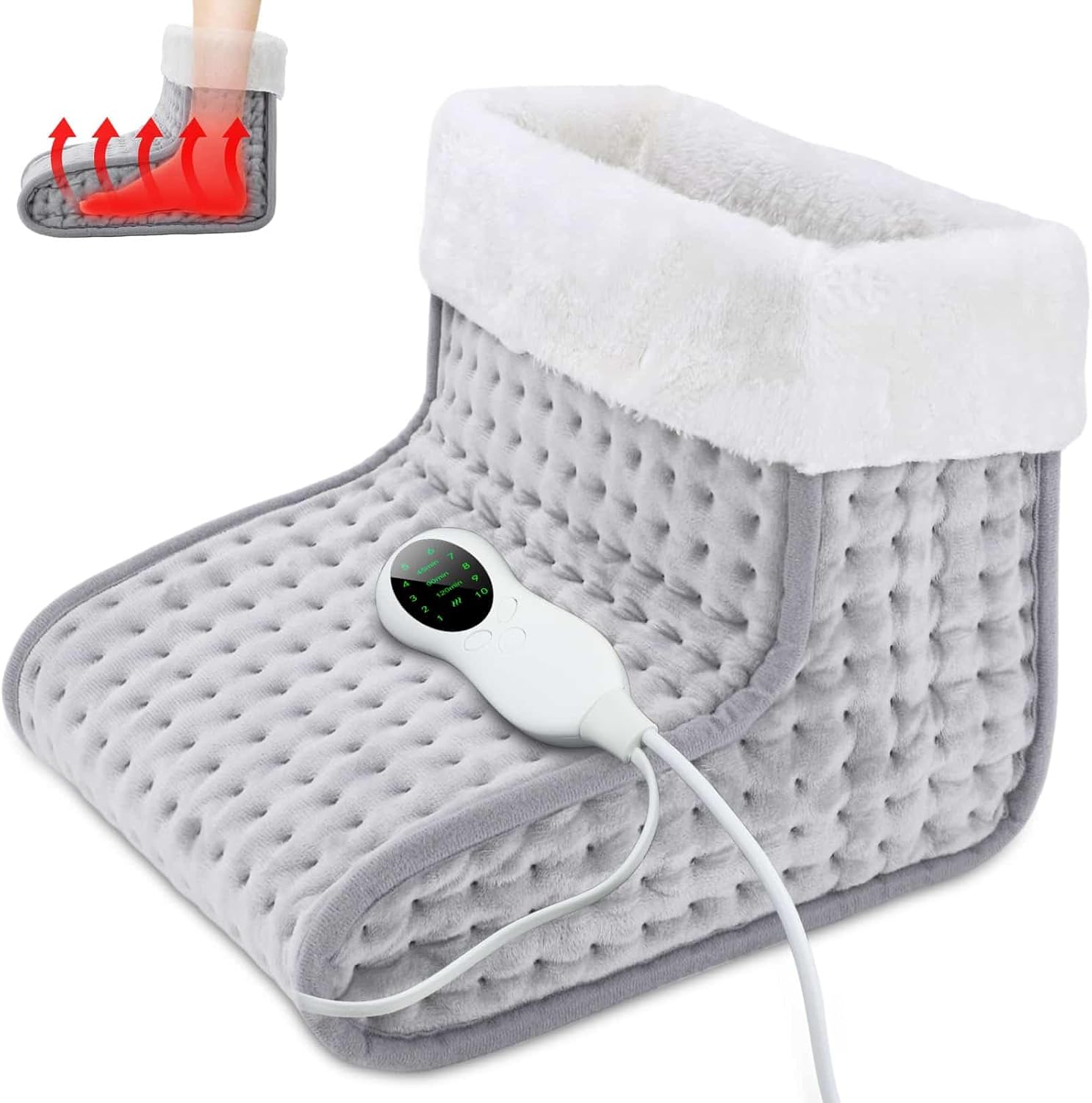 Foot Warmers, Under Desk Foot Warmer for Women Men, Electric Heating Pad, 10 Level Heating 3 ...