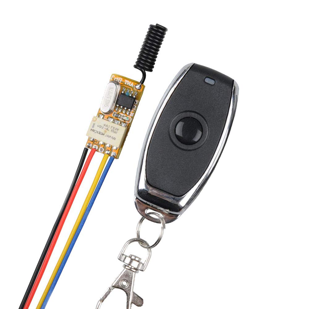 Amazon.co.jp: 315Mhz 12v リモコン 超小型 ワイヤレスリモートコントロール リレースイッチ、1 CH チャンネル ...