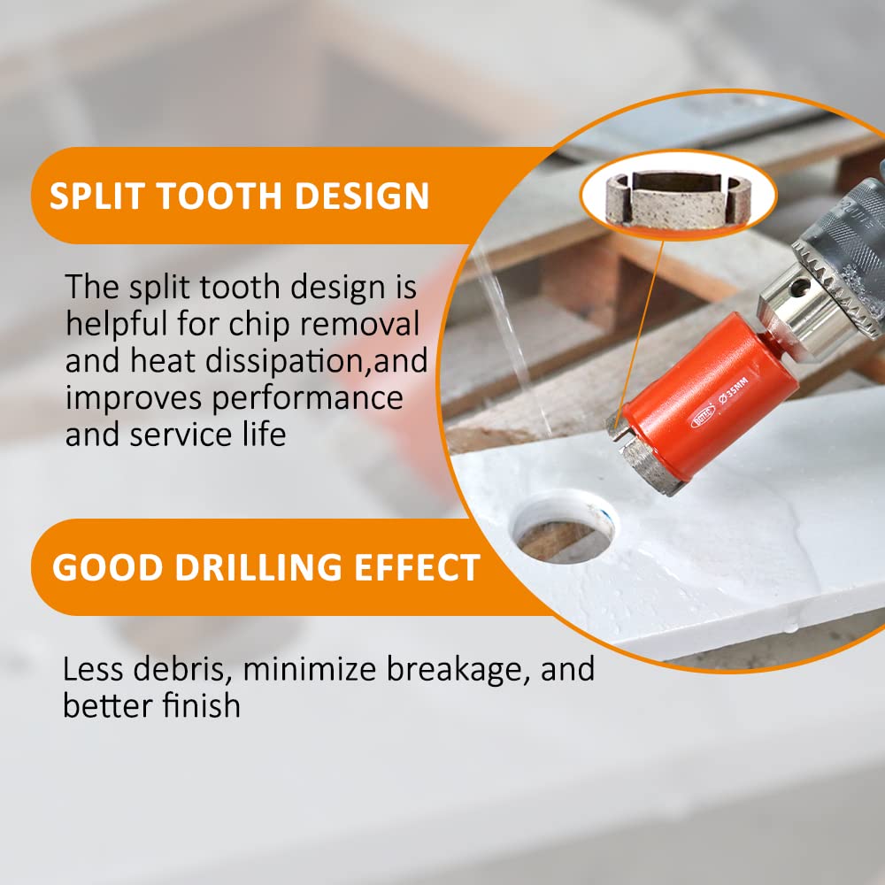 Snapklik.com : Diamond Core Drill Bit, 2" 50mmWelded Diamond Wet ...