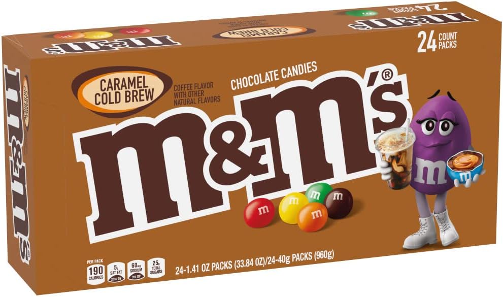 Amazon.com: M&Ms Caramel Cold Brew Coffee Candy, Pack of 3 (1.41 oz ...
