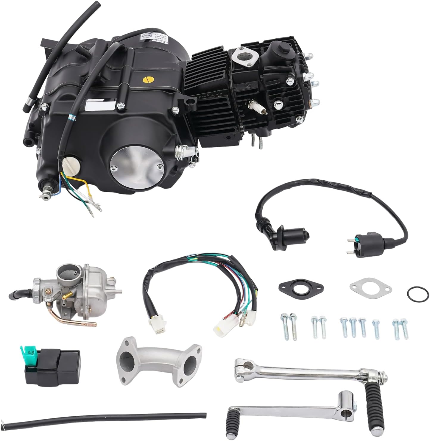 Amazon.com: 110cc 4-speed Engine Motor, Dirt Pit Bikes Engine Motor w ...