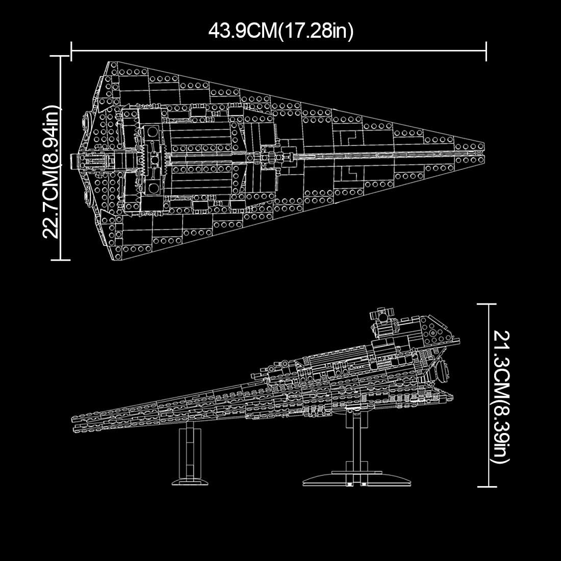 Military Star Destroyer Building Kit, Space Wars Model Building Toy Set ...
