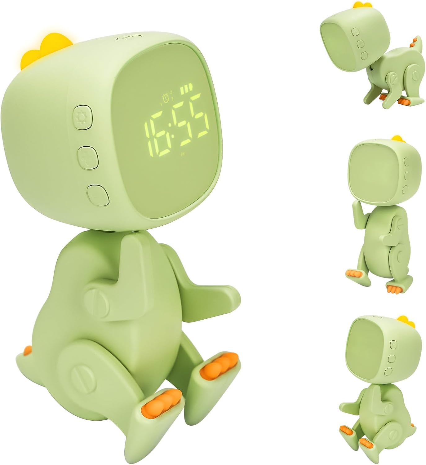 Amazon.com: Tefola Dinosaur Alarm Clock-Alarm Clock Rechargeable ...