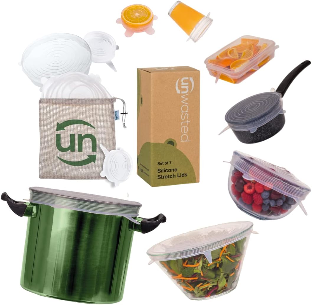 Amazon.com: Reusable Silicone Stretch Lids for Bowl,Cup,Pot,Pan,Dish ...