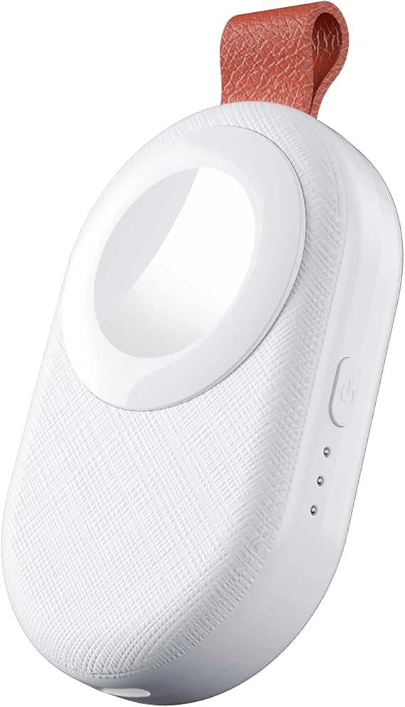 Amazon.com: PZOZ Portable Apple Watch Wireless Travel Charger, 1200mAh ...