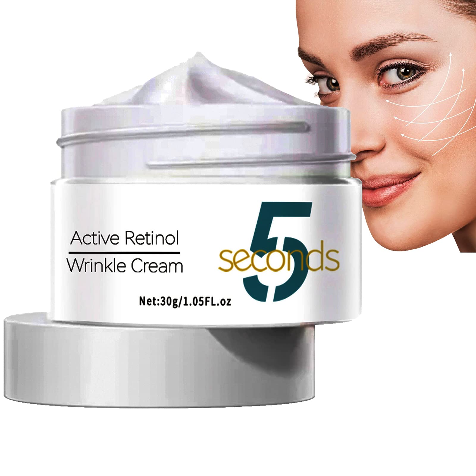 5 Seconds Retinol Anti-Wrinkle Cream,Instant Wrinkle Remover,Rapid ...