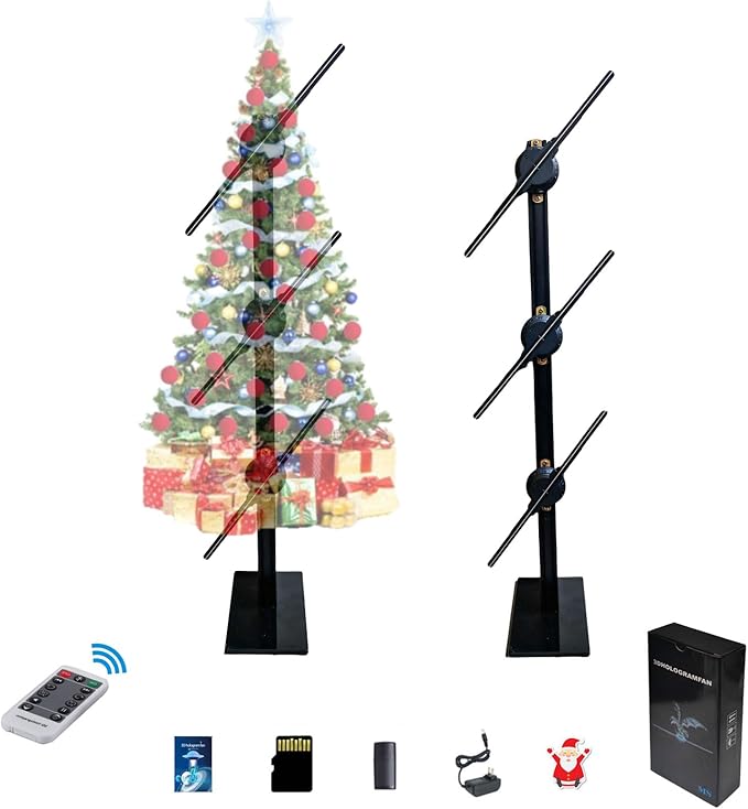 Amazon.com: 3DHologramFan Projector Holographic Christmas Tree ...