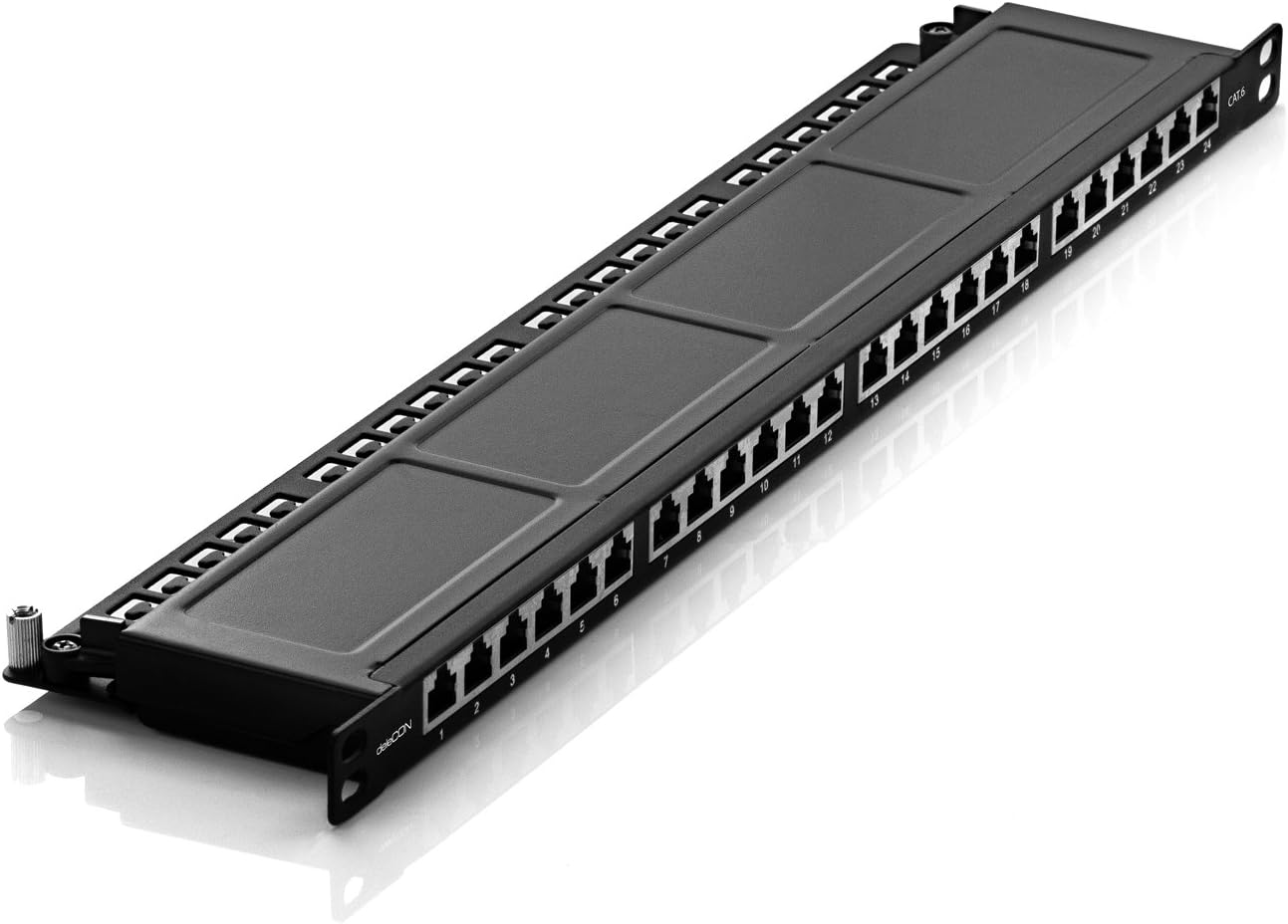 Panneau De Brassage RéSeau, 24 Ports 1U Montable en Rack Cat6 Patch ...