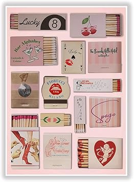 Amazon.com: Vintage Matchbox Print, Trendy Matchbox Poster, Retro ...