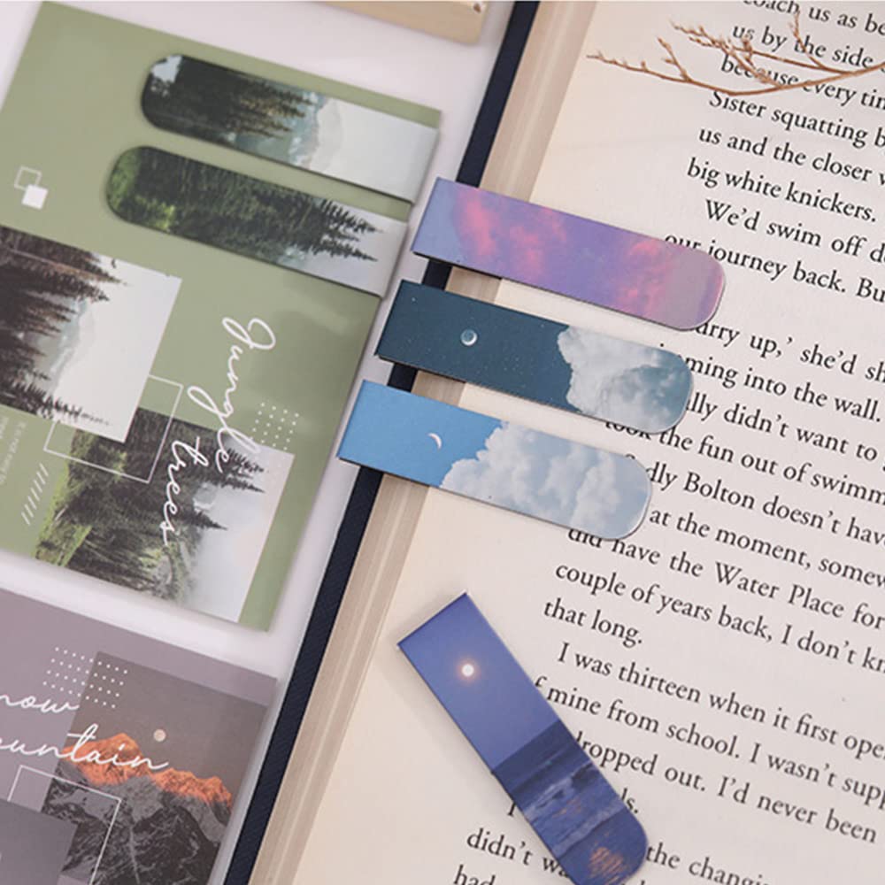 Snapklik.com : 24 Pieces Bookmark, Magnetic Book Markers Landscape ...