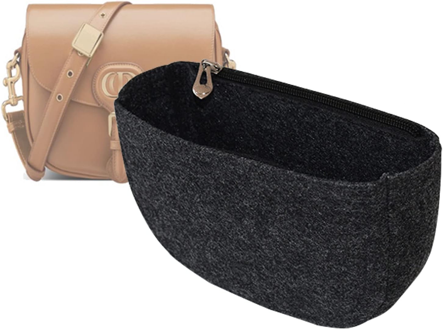 Amazon.com: Lckaey Felt Insert Purse Organizer for saddle bag bobby ...