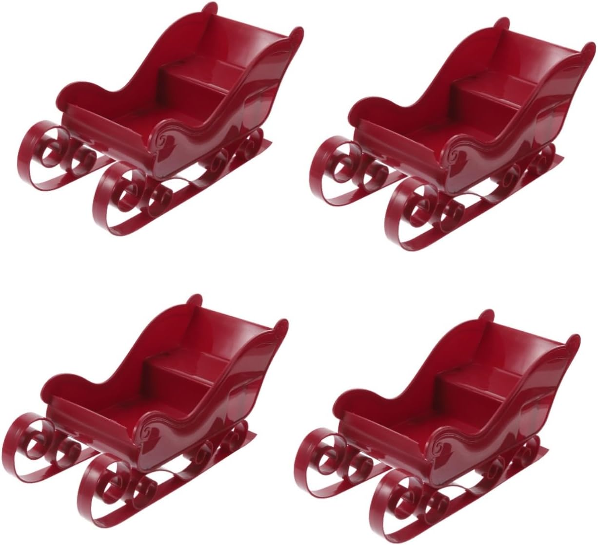 Amazon.com: 4 Pack Christmas Sleigh Christmas Tree 11x5 Inch ...
