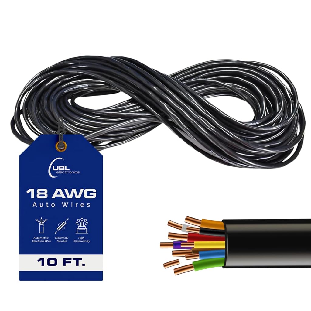 Snapklik.com : UBL 18 Gauge 10 Conductor Electrical Wire - 18 AWG ...