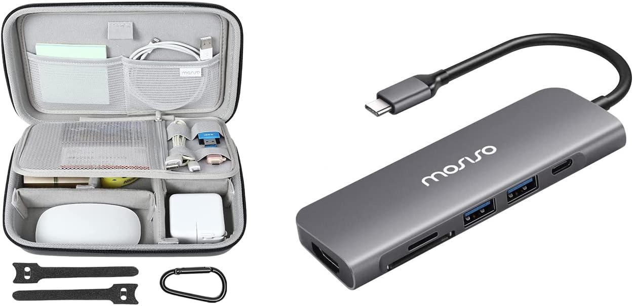 Amazon.com: MOSISO USB-C Hub&Electronic Organizer Travel Case ...
