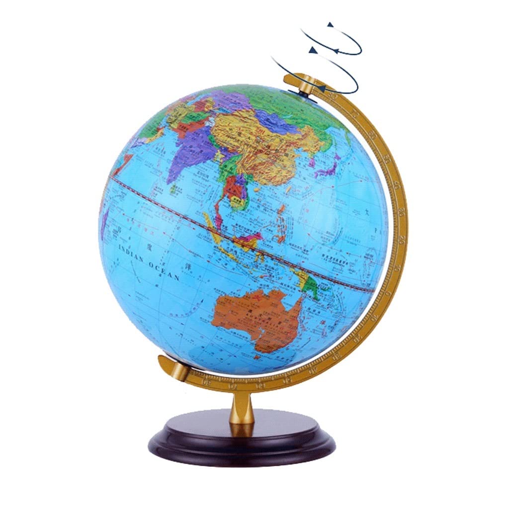 Desktop World Globe 32cm 12 5in World Globe With Wood | Desertcart Bahamas