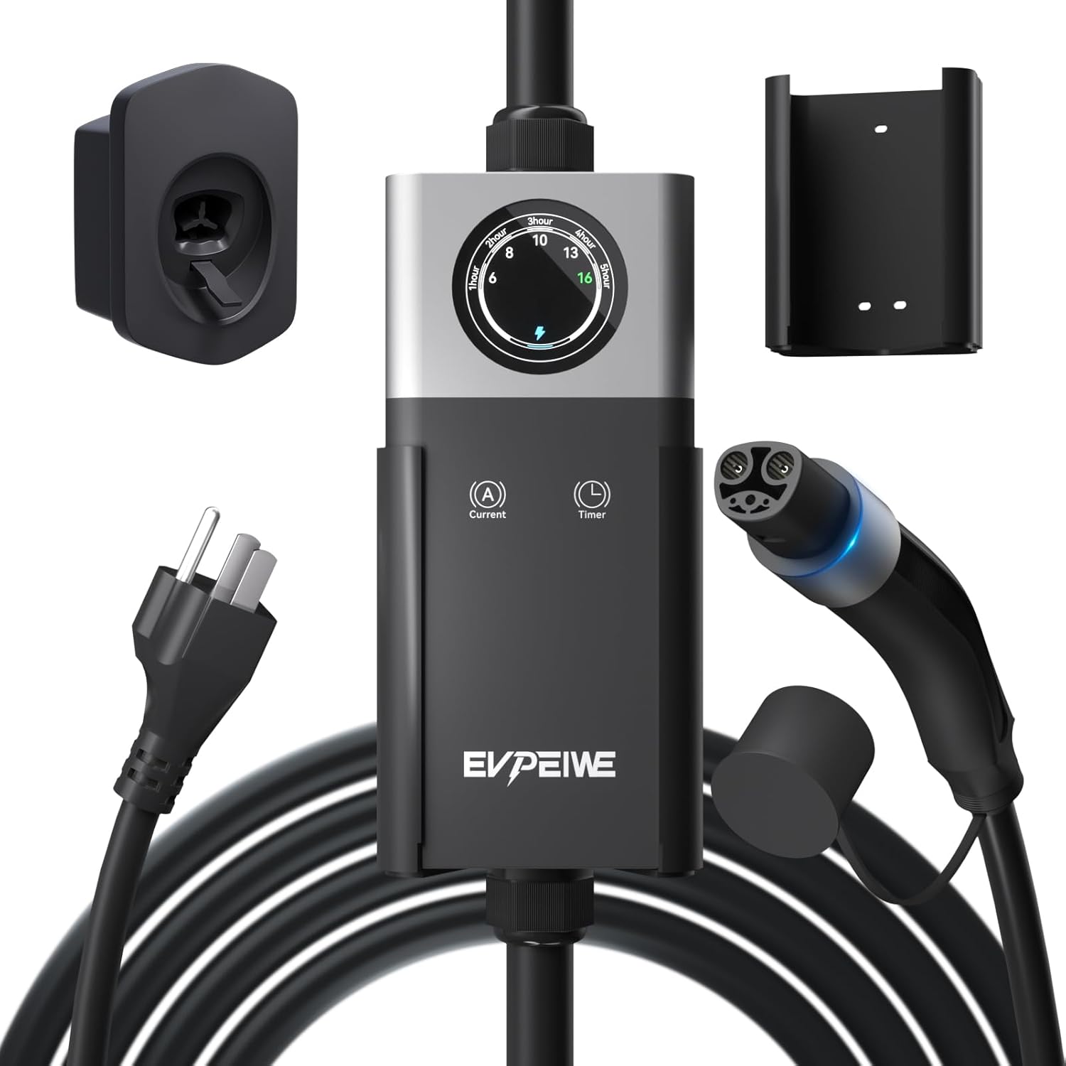 Amazon.com: EVPEIWE 25ft Level 1 EV Charger for Tesla, 110V 16A ...